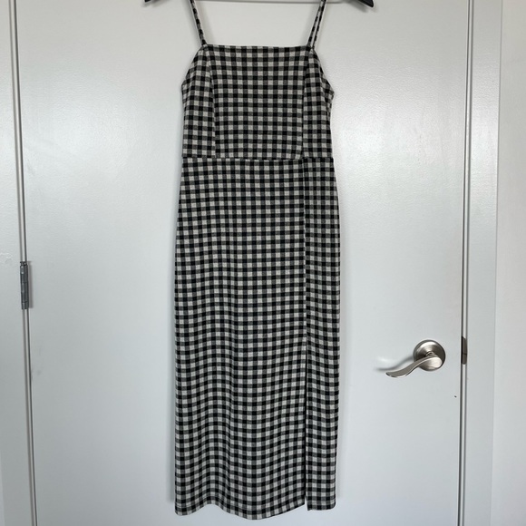 Zara | Dresses | Zara Black White Checkered Fitted Dress Size S | Poshmark